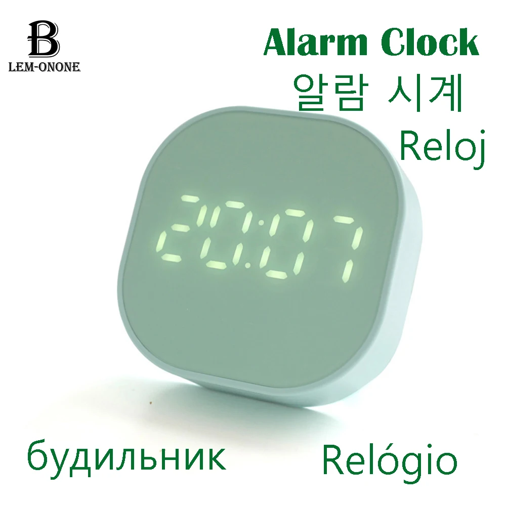 Mini Digital Alarm Clocks Table Clock with Backlight Snooze Temperature ...