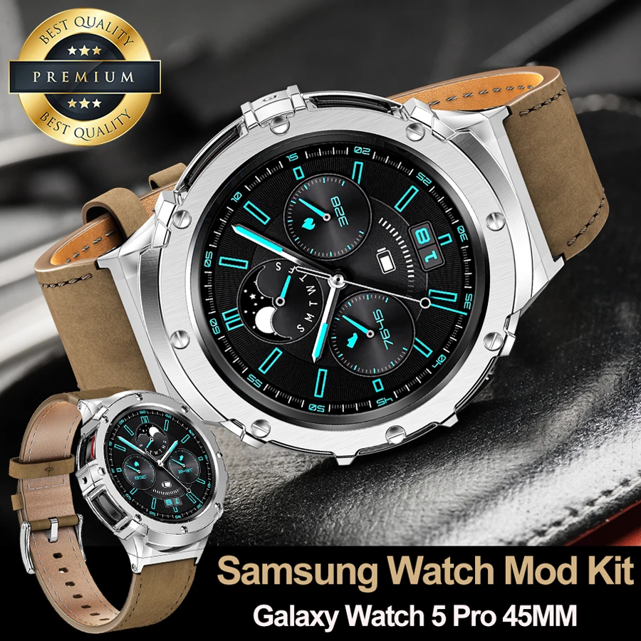Modification-Kit-for-Samsung-Watch-5-Pro-45Mm-Luxury-Stainless-Steel ...