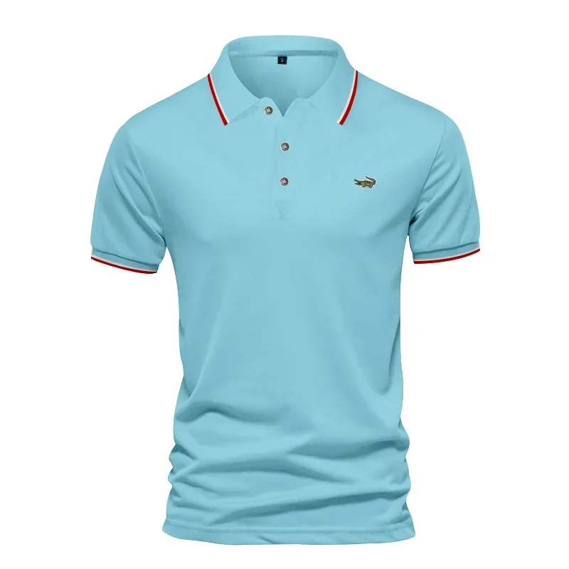 2023-summer-polo-shirt-with-a-turned-down-collar-high-end-men-s-T-shirt ...