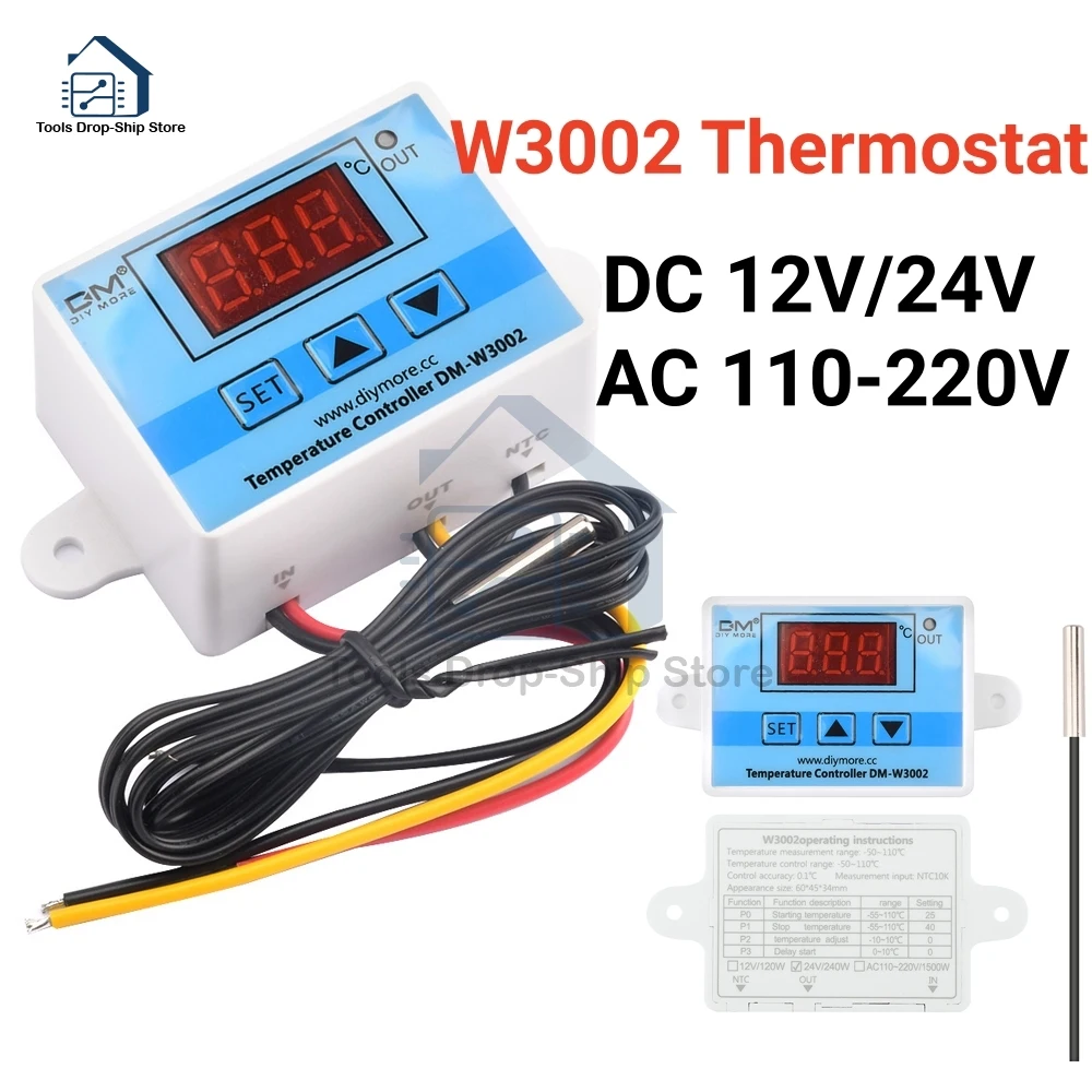 W3002-controlador-de-temperatura-220v-110v-24v-12v-10a-digital-led-termostato-interruptor ...