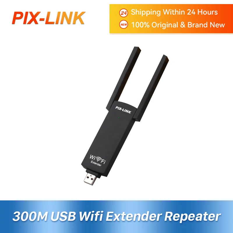 Pixlink Usb Wireless Router's Wifi Repeater 300mbps Signal Amplifier Dual Antennas Lv-ue02 Wi-fi ...