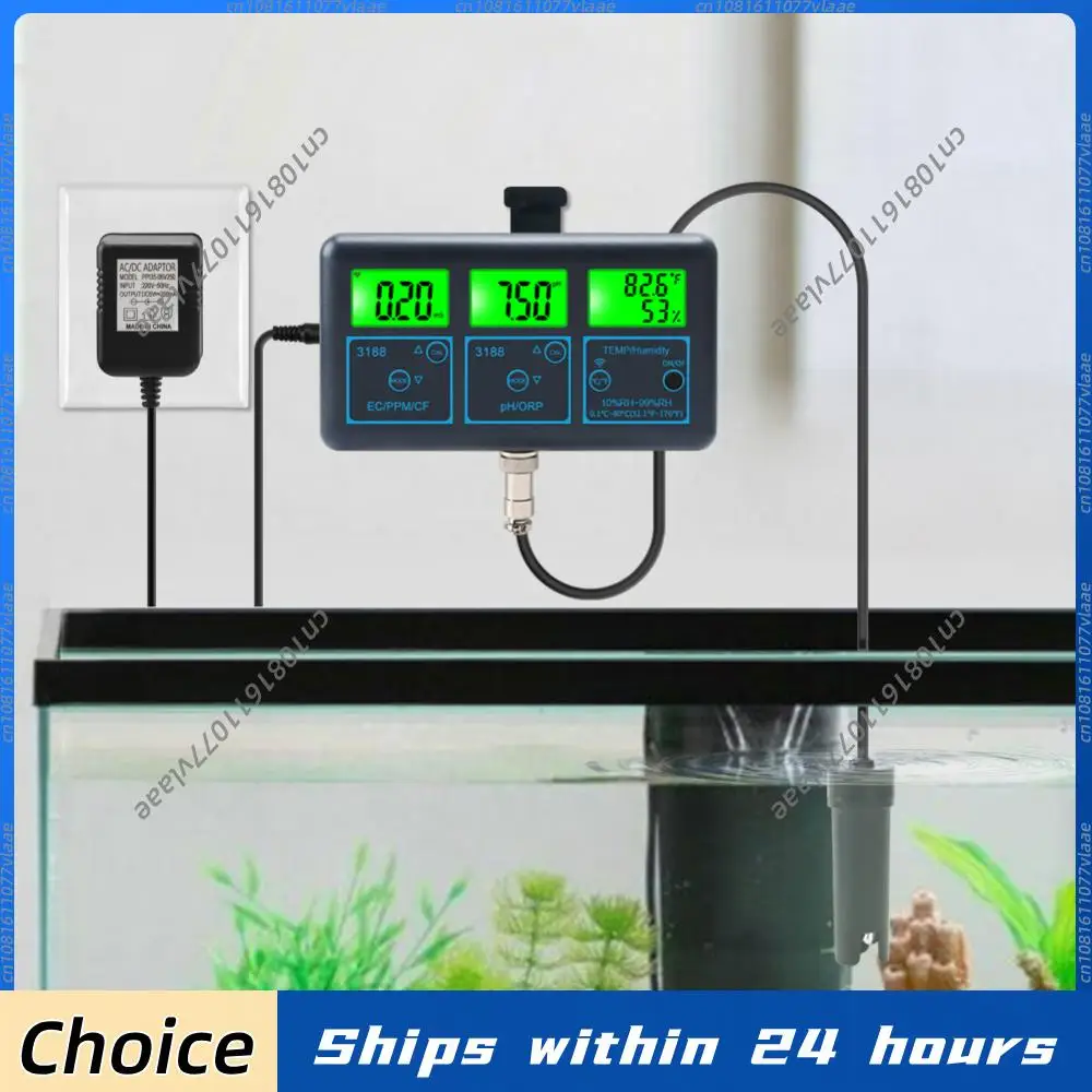 WiFi 7 in 1 PH Meter PH ORP EC PPM CFR Humidity Temperature Water ...