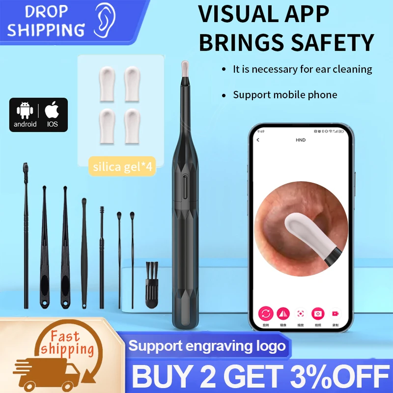 Drop Shipping Ear Cleaner with HD Mini Camera Wireless Earwax Removal ...