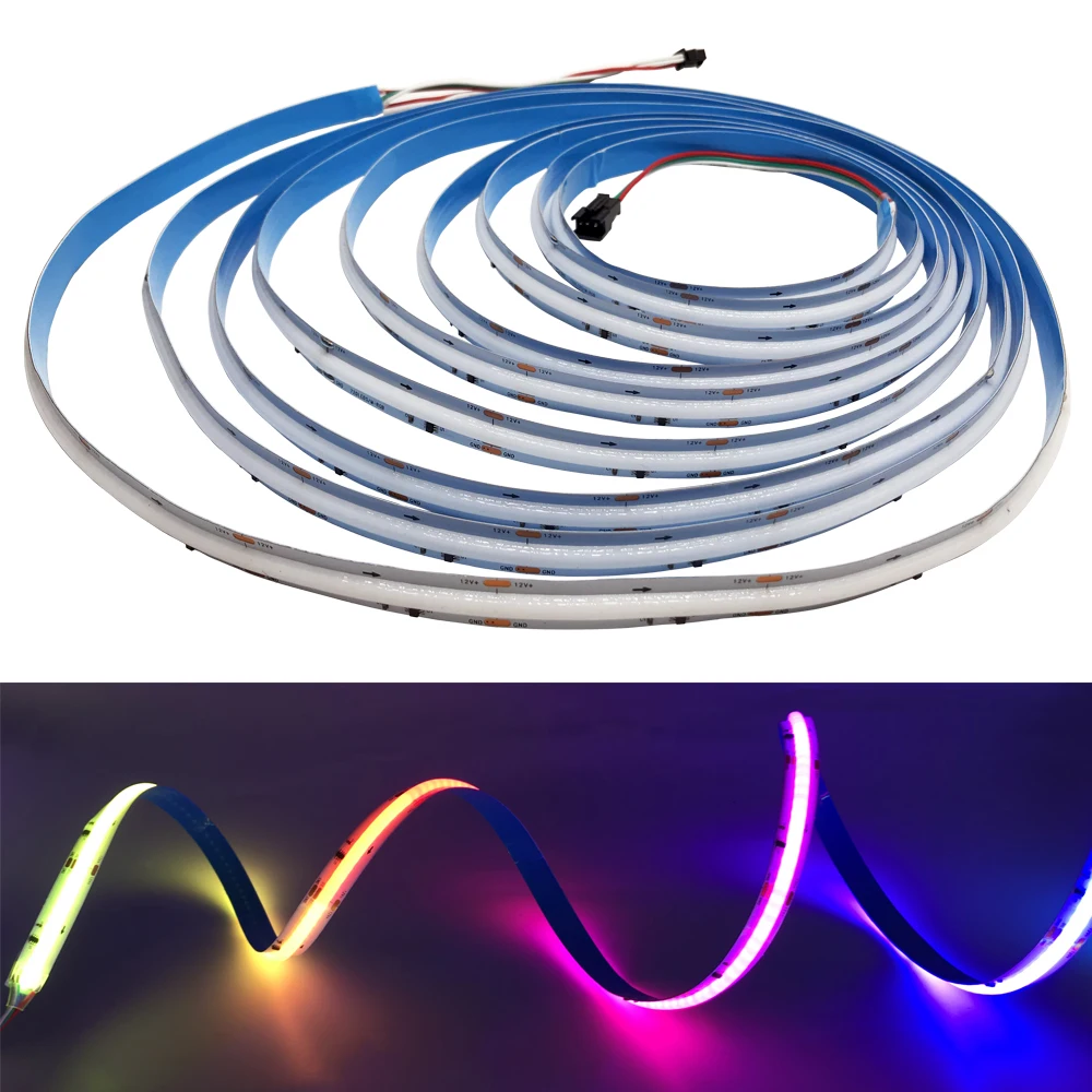 DC5V-WS2812-12V-24V-WS2811-Smart-COB-FOB-Led-Light-Strip-3Pin ...