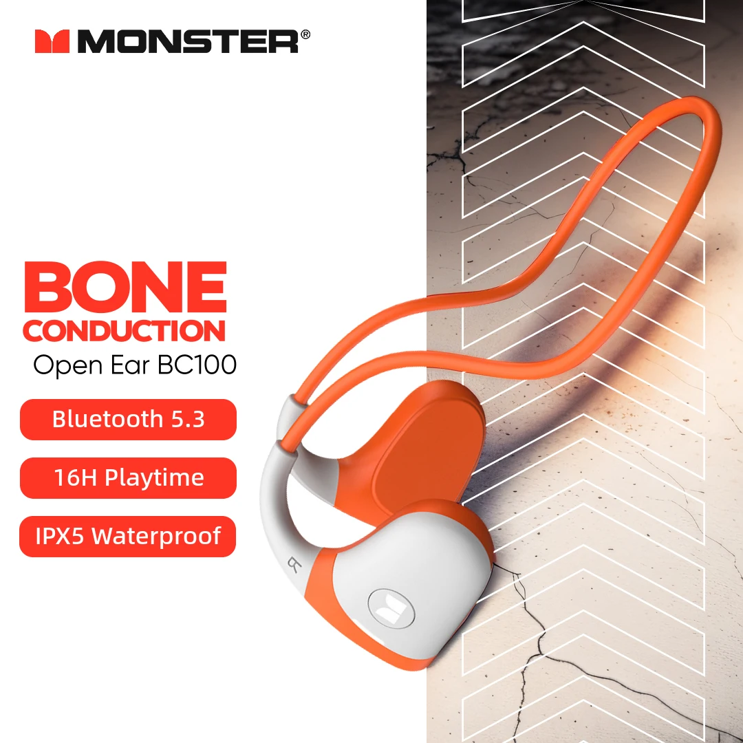 Monster-Open-Ear-BC100-Bone-Conduction-Headphone-Sports-Wireless ...