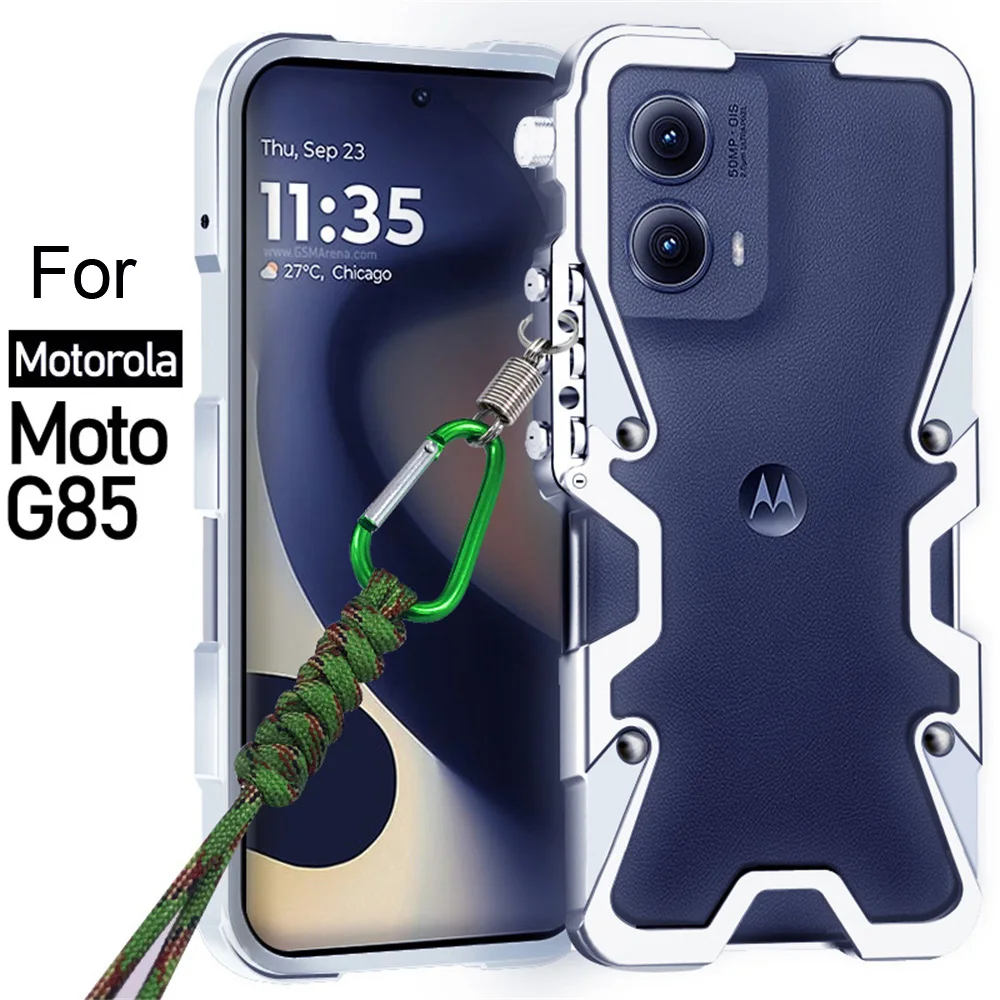 Shockproof Metal Bumper Case For Motorola Moto G85 Case Aluminum Cover ...