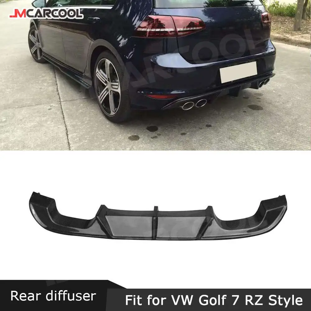 Carbon-Fiber-Car-Rear-Bumper-Diffuser-Lip-Spoiler-for-Volkswagen-VW ...