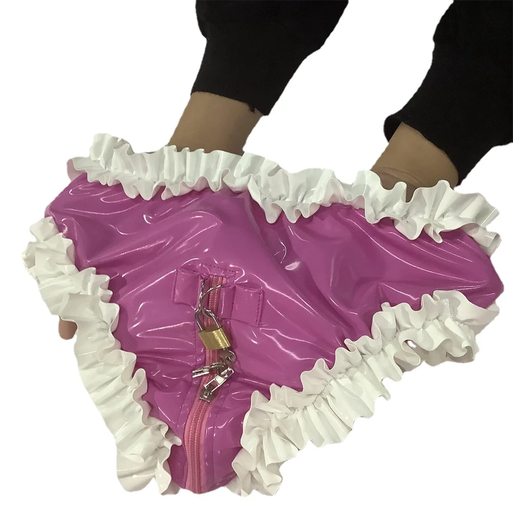 26-Color-Sissy-Lockable-Panties-Wet-Look-PVC-Latex-Panties-Faux-Leather ...