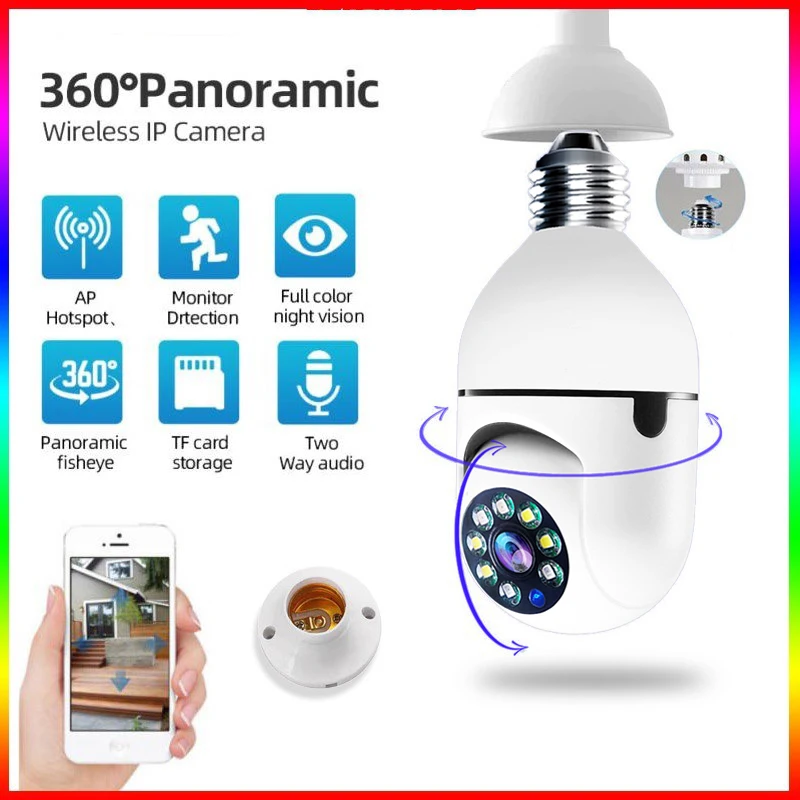 Bulb-Surveillance-Camera-Night-Vision-Full-Color-Automatic-Human ...