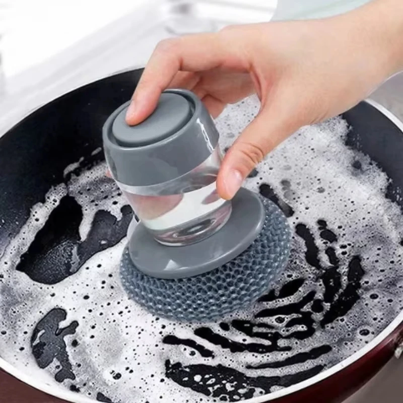 Kitchen Cleaning Brush 2 In 1 Handle Cleaing Brush with Removable ...