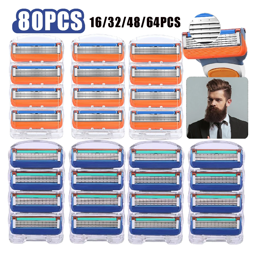 Sharp-Safety-Razor-para-Gillette-Fusion-L-mina-de-A-o-Inoxid-vel-L-mina ...