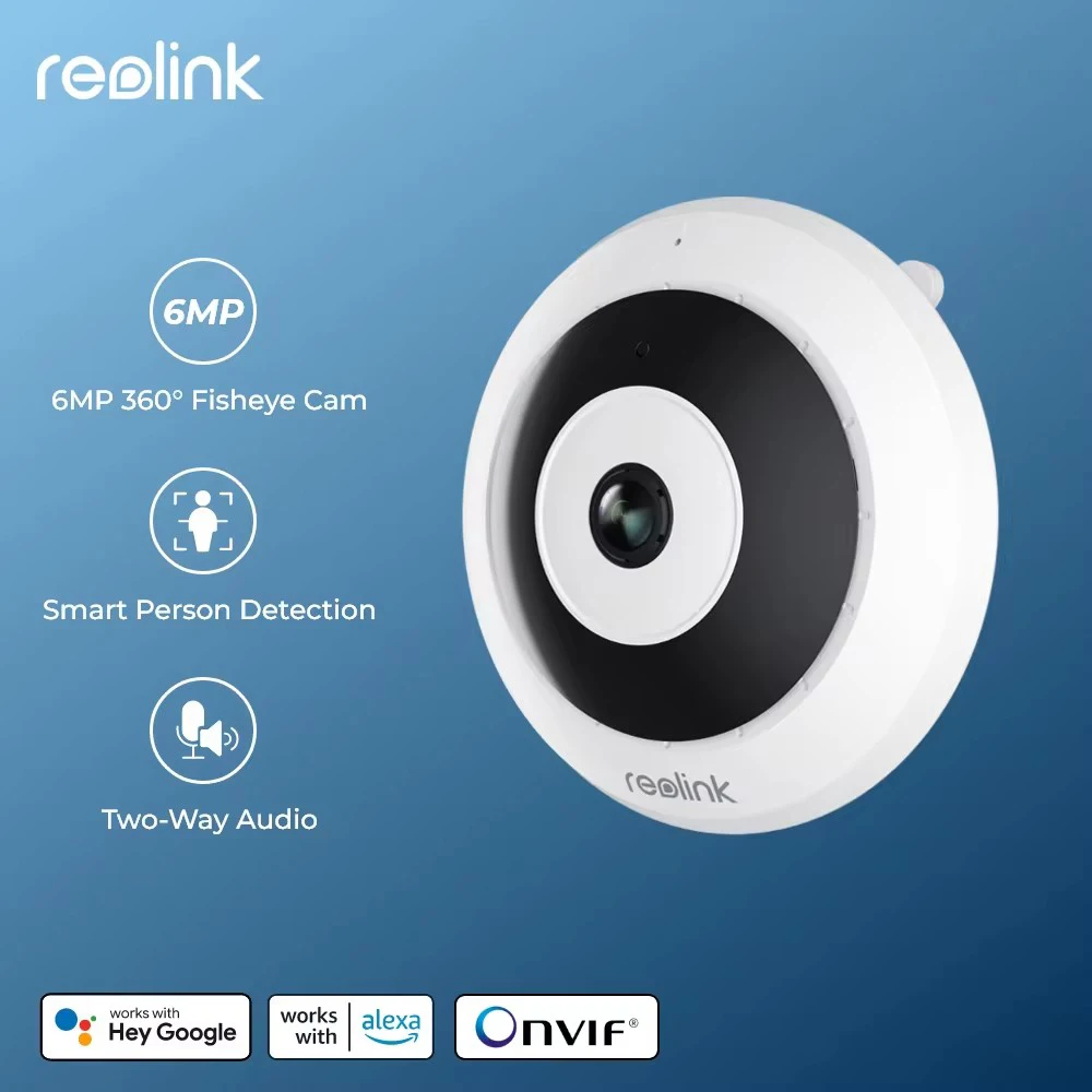 Reolink-6MP-Fisheye-Security-Camera-2-4-5GHz-WiFi-Camera-2-Way-Audio ...