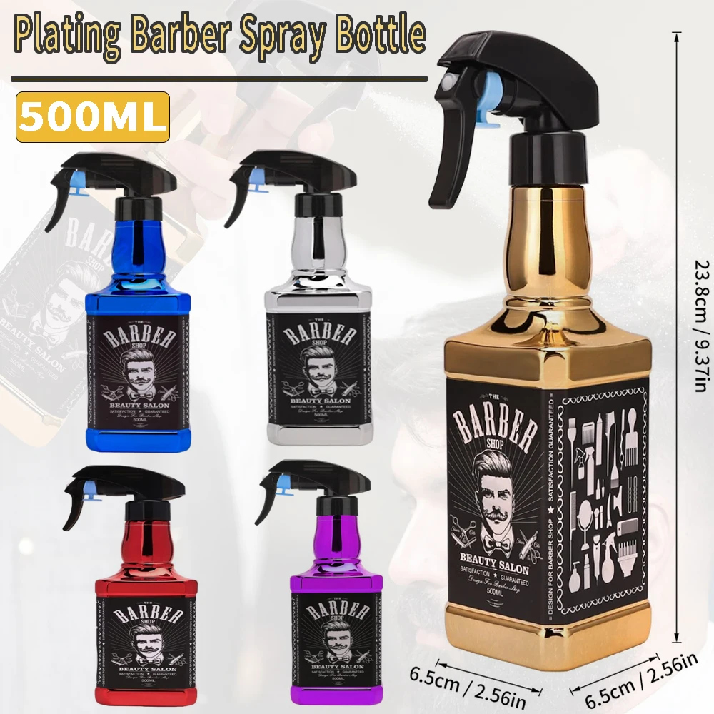 500ML Salon Hairdressing Spray Bottle Plating Barber Haircut Styling ...