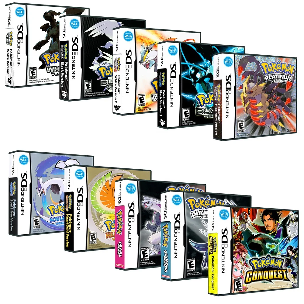 Pokemon-Series-NDS-Game-Card-Pokemon-Black-2-Gintama-Heart-Gold-Single ...