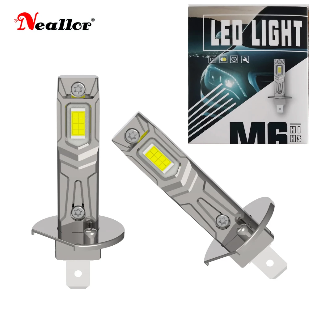 2pcs-High-Power-H1-LED-Headlight-Bulbs-Super-Bright-Powerful-No-Adapter ...