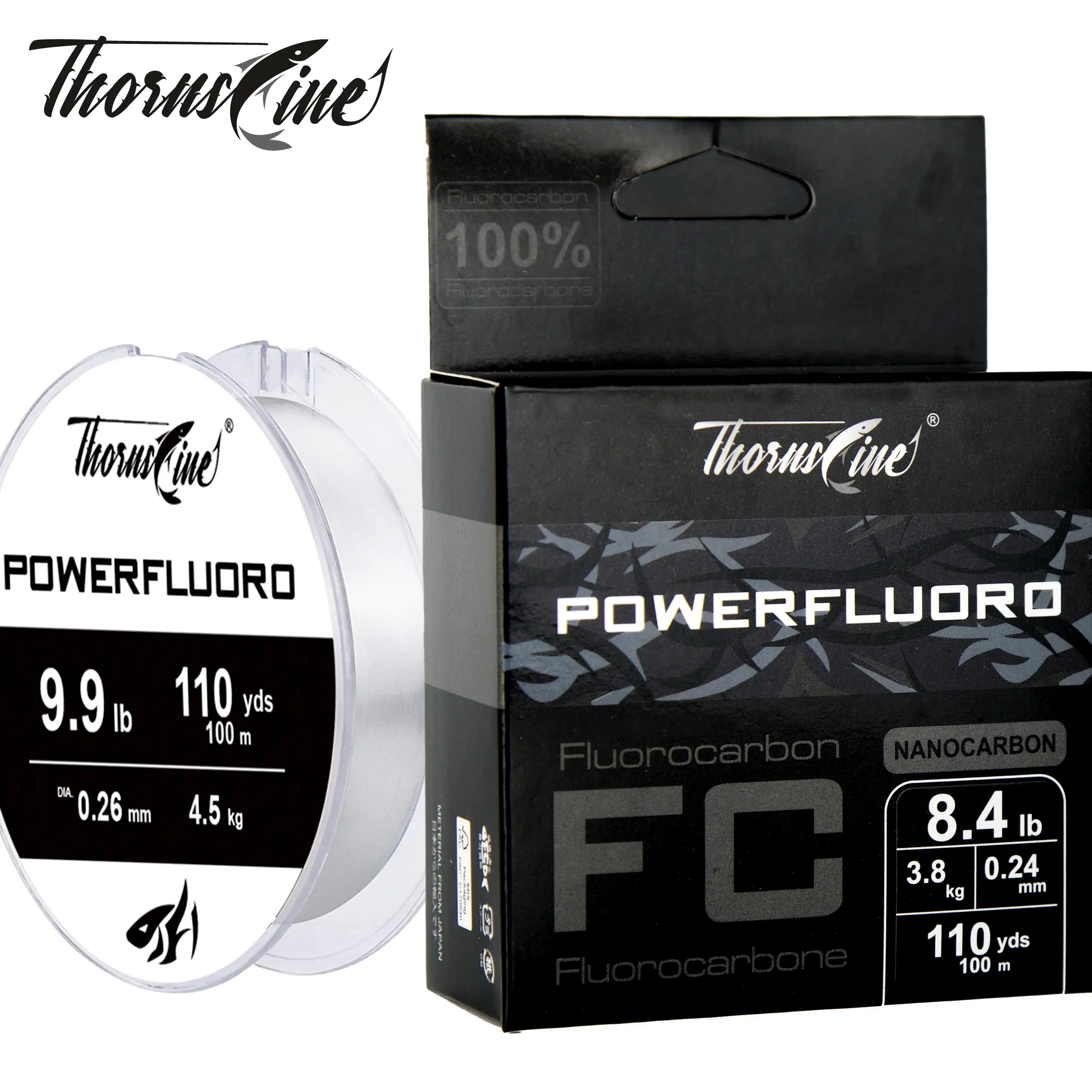 100-Fluorocarbon-Leader-Fishing-Line-Transparent-Carbon-Fiber-Big-Size ...