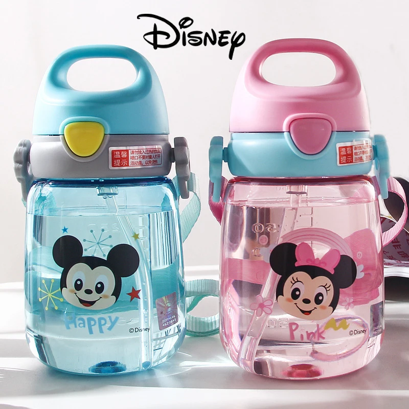 400ml-Disney-Mickey-Kids-Water-Bottle-with-Straw-Children-Drinking ...
