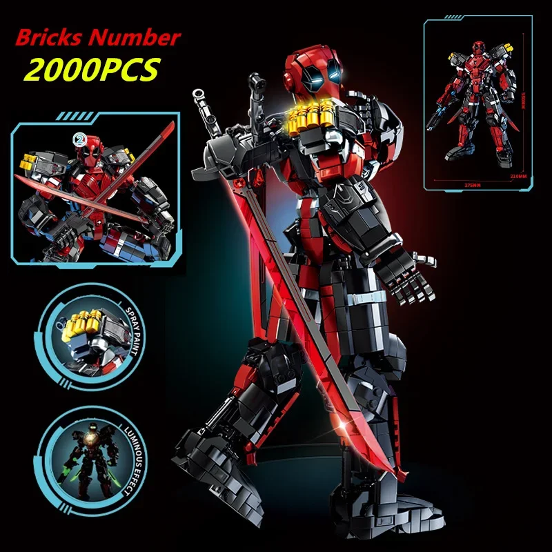 Miniso-Marvel-Deadpool-Armor-Battle-Mecha-Superheroes-Avengers-Robot ...