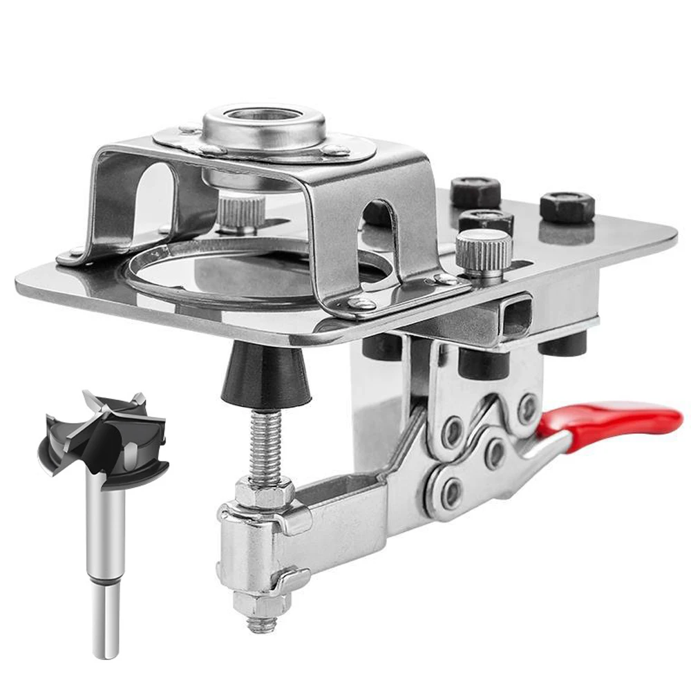 Famegmunkáló Lyuk Fúrási Útmutató Lokátor 35 Mm -Es Csuklópántos Lyukak ...