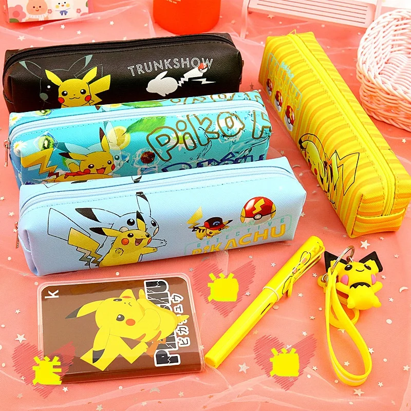 Estuche-de-l-pices-Pokemon-Pikachu-con-estampado-de-figuras-de-dibujos ...