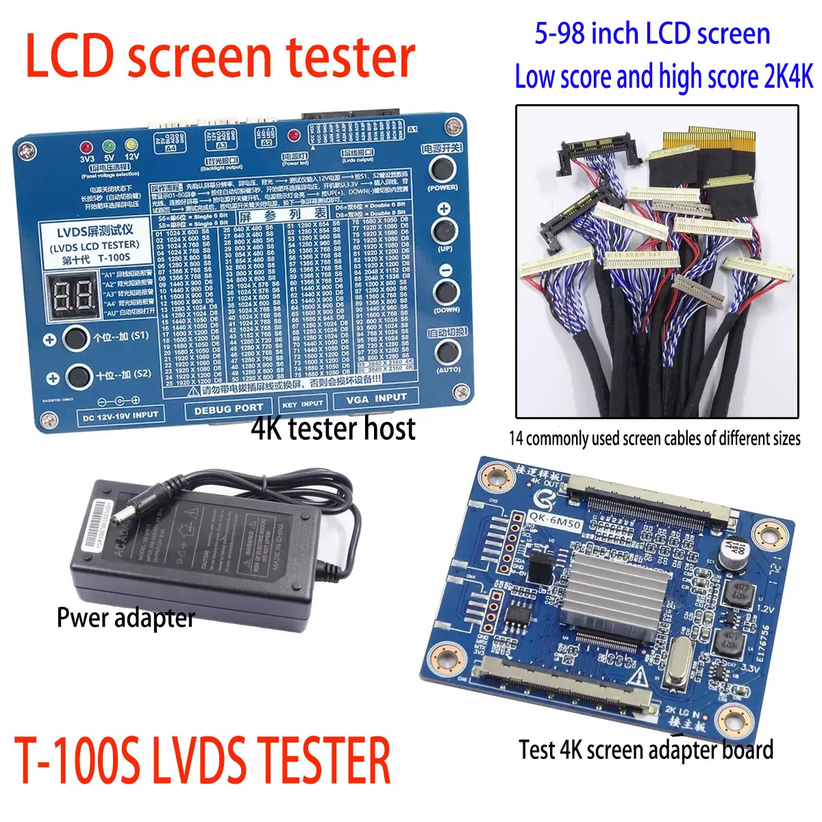 T-100S-2K-4K-LCD-TV-screen-tester-LVDS-Pointer-TV-maintenance-testing ...