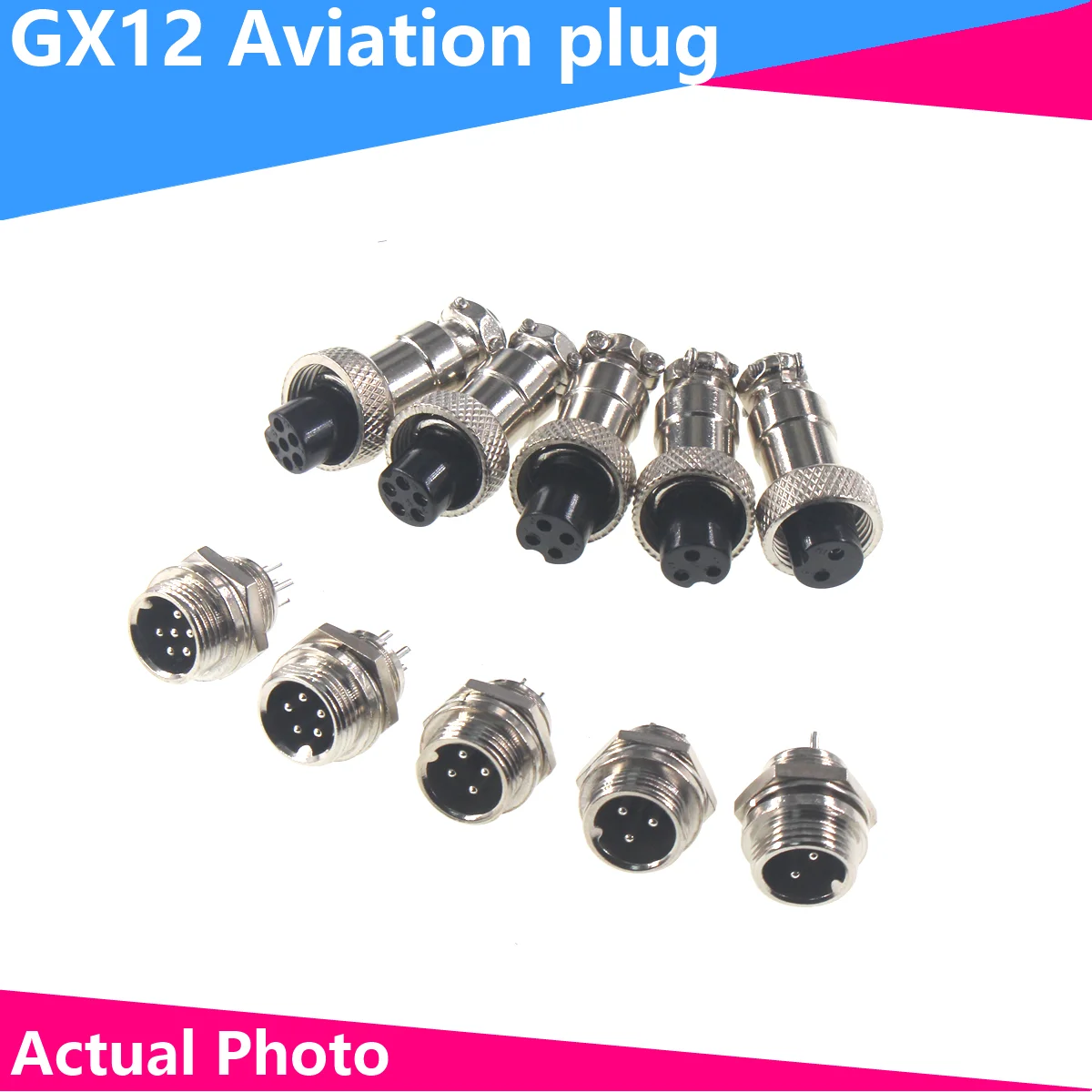 2sets-GX12-Nut-type-Male-Female-Electric-Wire-Panel-Connector-2-3-4-5-6 ...
