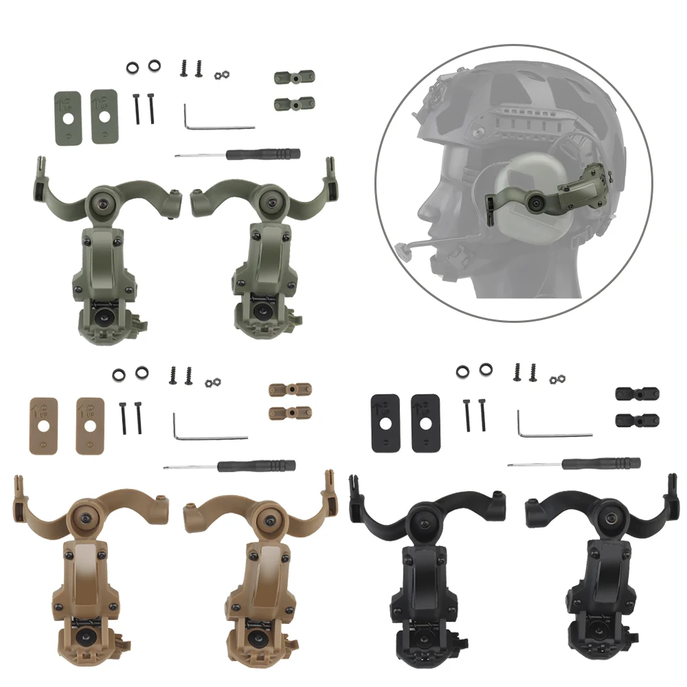 Multi-angle-Rotation-Helmet-ARC-Rail-Adapter-for-Tactical-Headset-fits ...