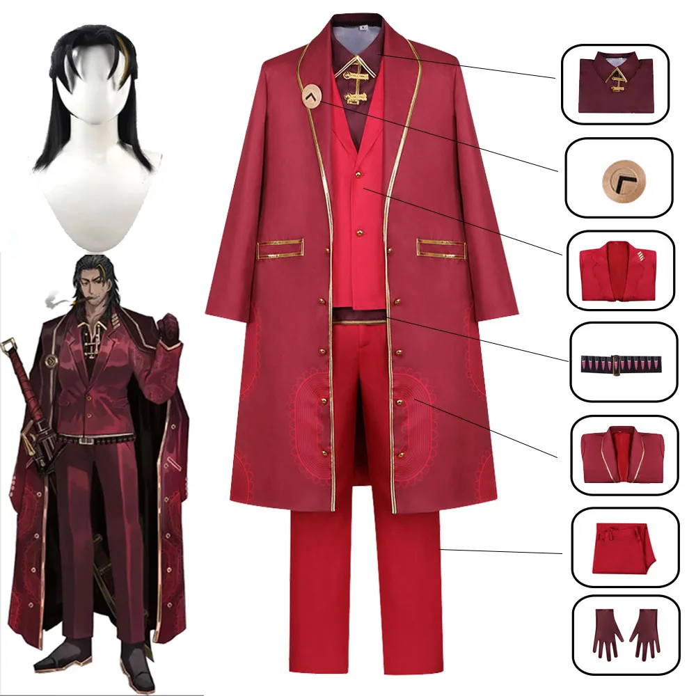 Game Lei Heng Cosplay Limbus Company Red Suit Lei Heng Daddy Handsome ...