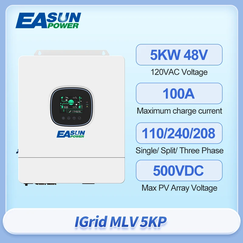 Powland-Solar-Power-Inverter-48V-110V-5000W-Mppt-Hybrid-Inversor-Pure ...