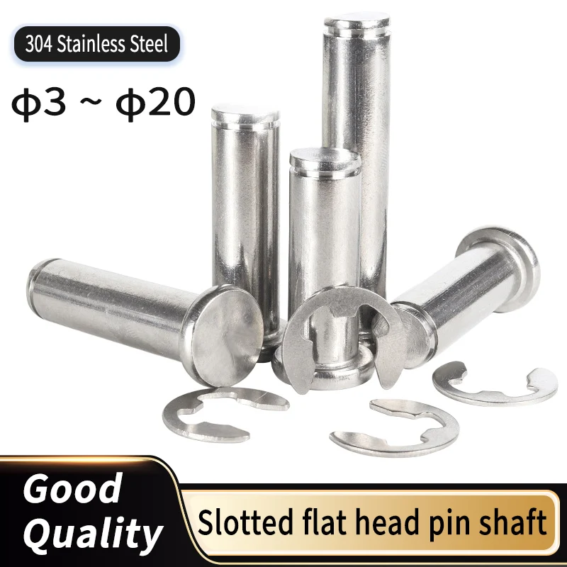 M3 M4 M5 M6 M8 M10 M12 M14 M16 M20 Flat Head Slotted Pin Shaft Snap ...