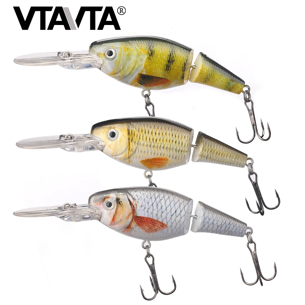 VTAVTA-2-segments-Jointed-Fishing-Lures-105mm-15g-Folating-Minnow-Lures-Artificial-Bait-Wobblers ...