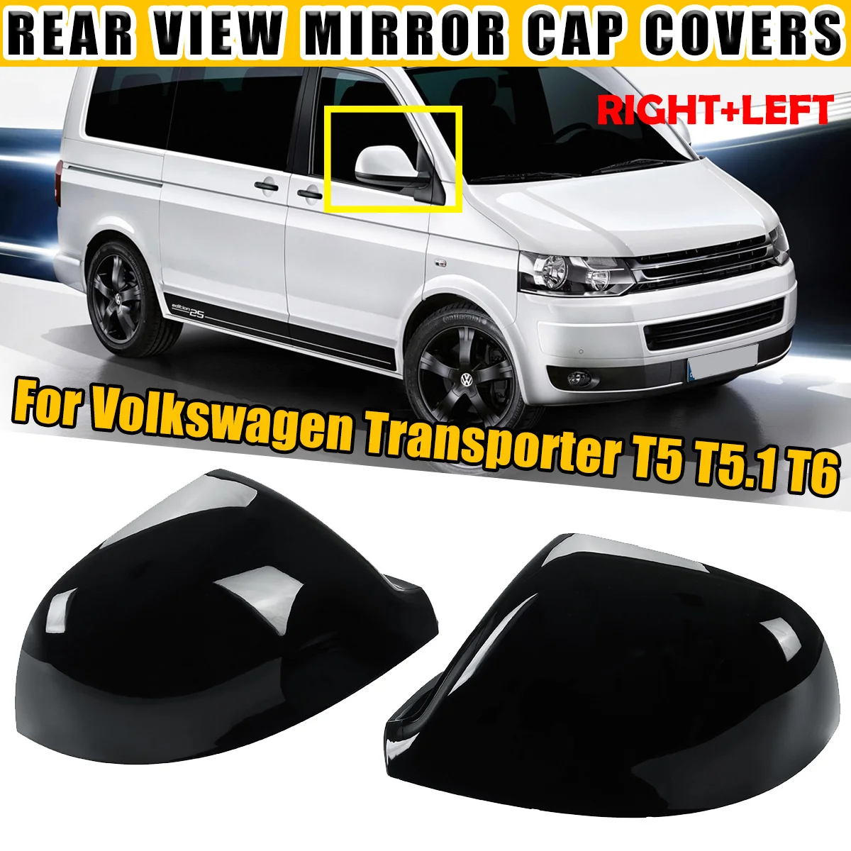 Pair-Car-Rear-View-Side-Wing-Mirror-For-VW-Transporter-T5-T5-1-2010 ...