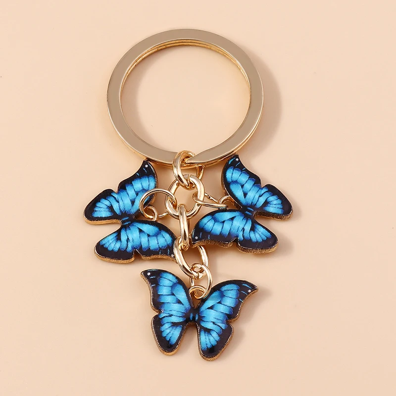 Cute-Colorful-Butterfly-Keychains-Enamel-Animal-Keyrings-Souvenir-Gift ...