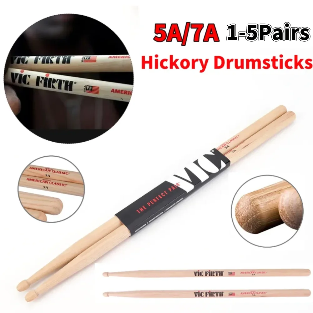 4Pcs-Drumsticks-5A-7A-Mallets-Consistent-Weight-and-Pitch-American ...