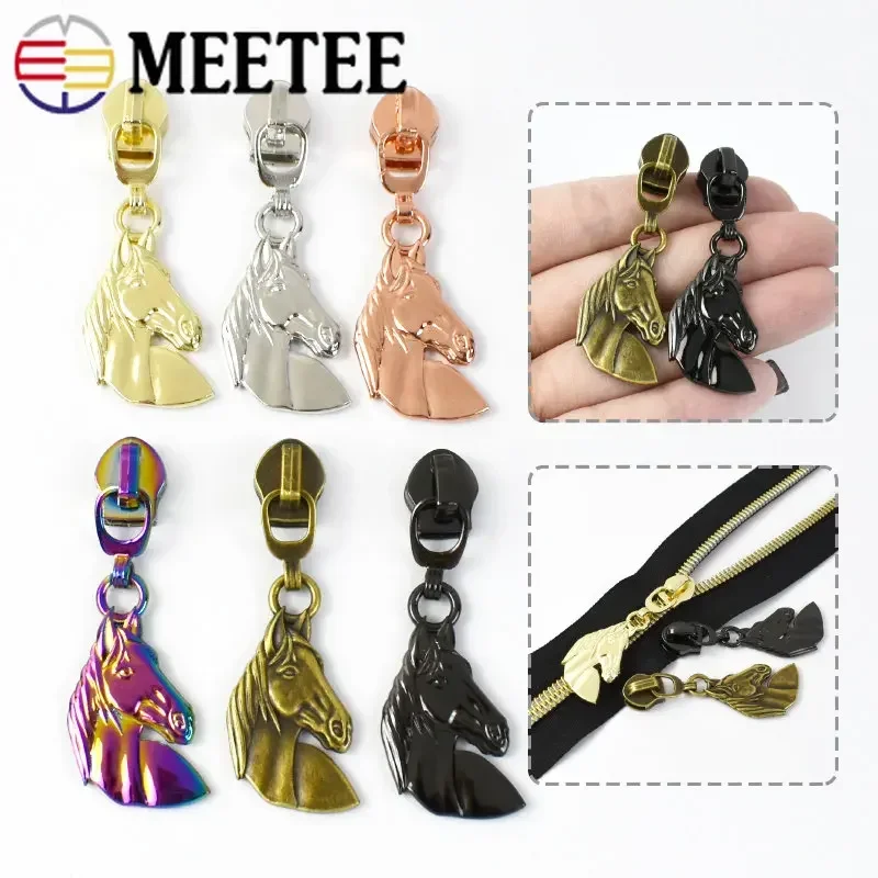 5-10-20Pcs-5-Zipper-Puller-Slider-for-Nylon-Zippers-Decorative-Horse ...