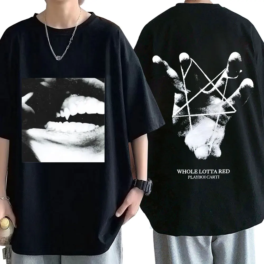 Hip Hop Rapper Playboi Carti T-shirt Music Album Whole Lotta Red Men's ...