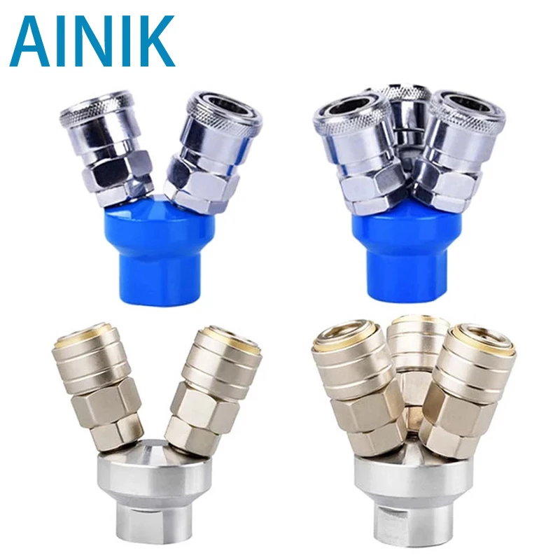 Quick-Connector-Air-Compressor-Manifold-2-Way-3-way-Quick-Connect-Multi ...
