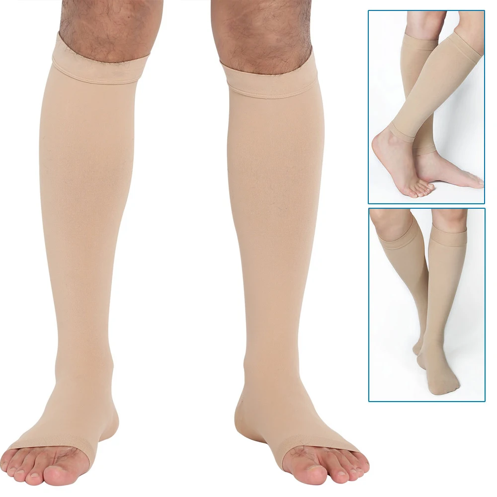 S-7XL-Knee-High-Brace-Medical-Compress-Stocks-Firm-Support-20-30-MmHg ...