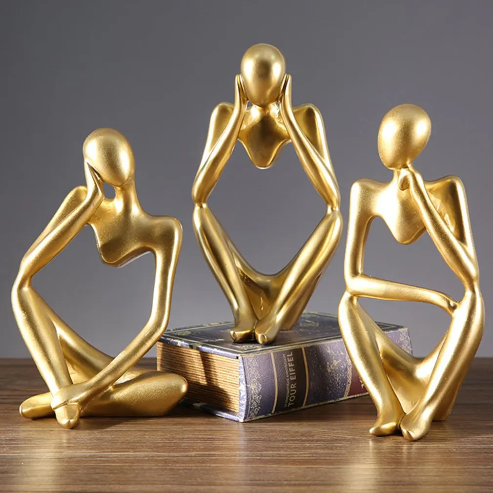 Thinker-Statue-Modern-Abstract-Figure-Sculpture-Small-Ornaments-Resin ...