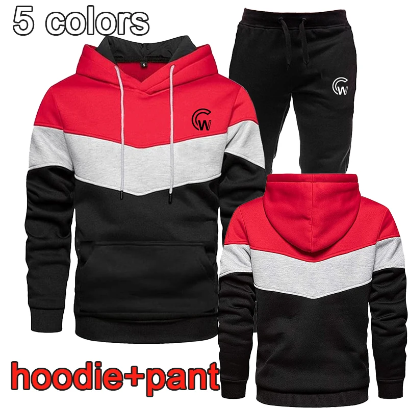 Men-s-sportswear-set-trend-new-three-color-hoodie-2-piece-set-hooded ...