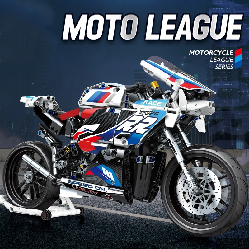 700pcs Motorcycle car Model Building Blocks Speed Racing car City ...