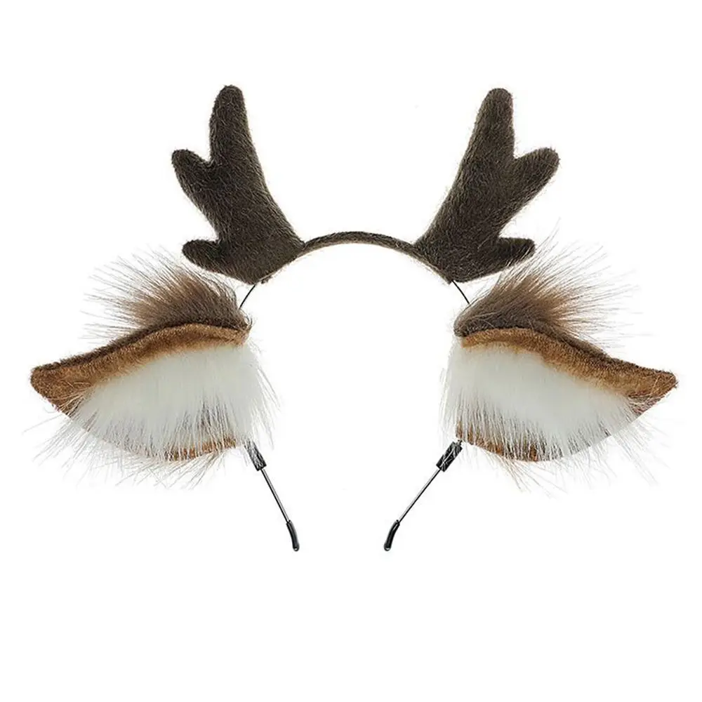 Deer Ears Reindeer Antler Headband Cute Party Headpiece Christmas ...