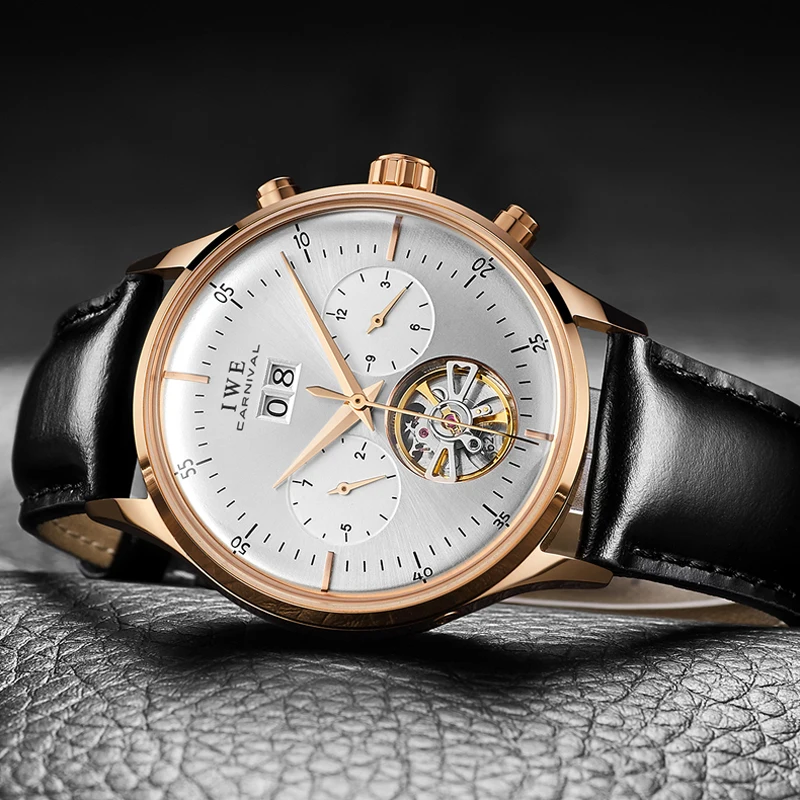 CARNIVAL-reloj-mec-nico-autom-tico-para-hombre-cron-grafo-de-Tourbillon ...