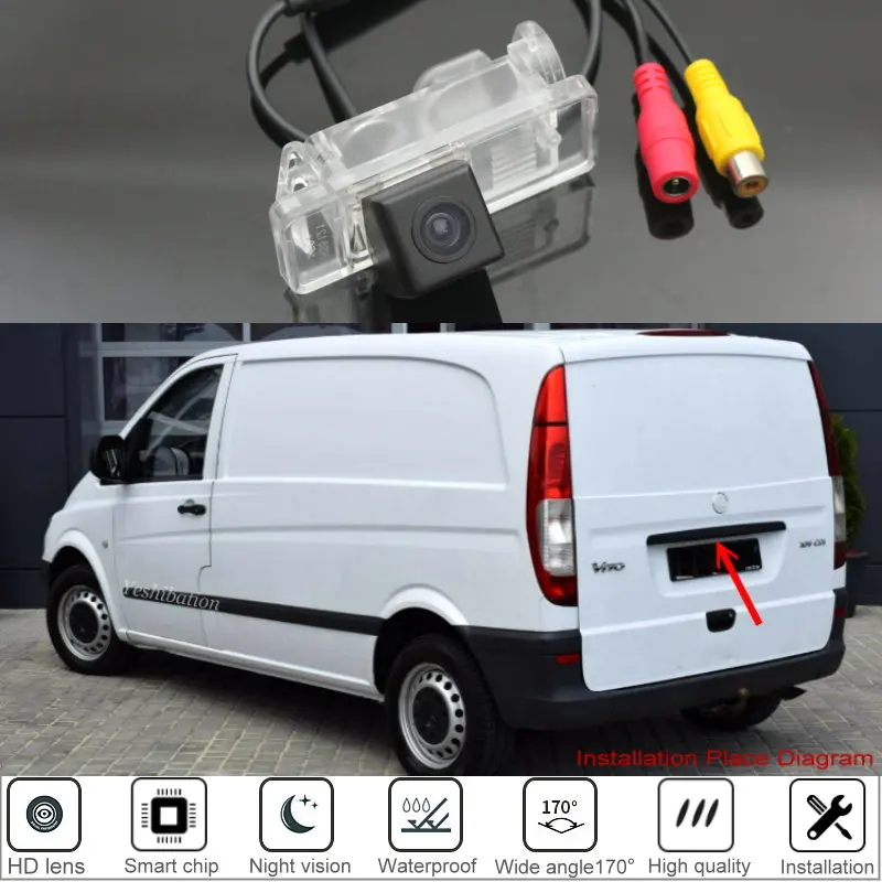 Car Rear View Reverse Backup Camera For Mercedes-benz V-class W639 Vito ...
