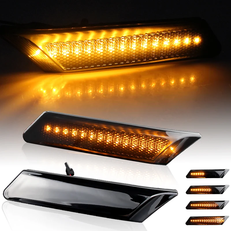2Pcs-Dynamic-Amber-LED-Side-Marker-Turn-Signal-Light-For-911-Carrera ...