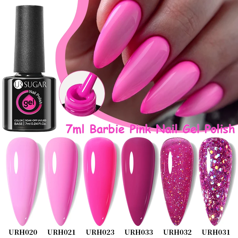 UR-SUGAR-7ml-Fluorescent-Pink-Nail-Gel-Polish-Neon-Cerise-Red-Purple ...