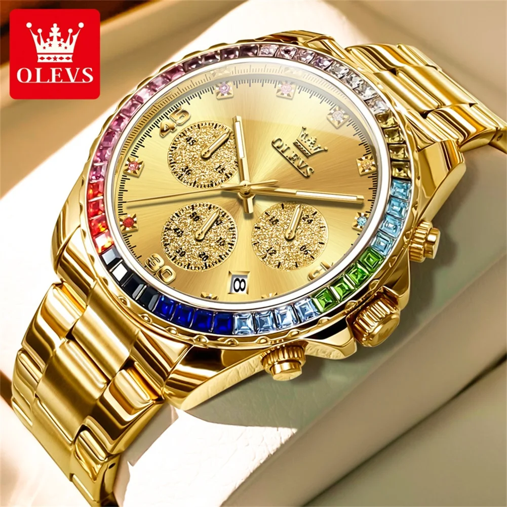 Watches-For-Men-OLEVS-Original-Rainbow-Gem-Light-Luxury-Series-Quartz ...