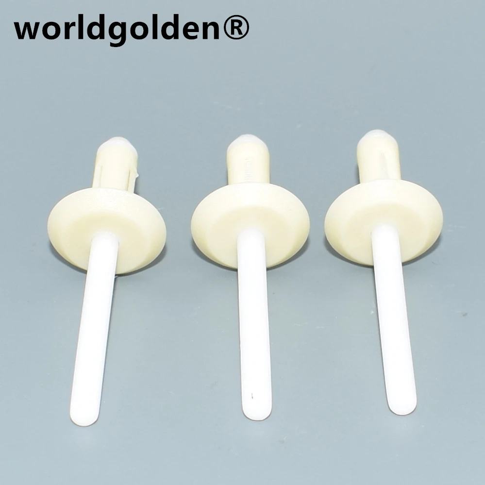 worldgolden-100pcs-plastic-fasteners-Blind-Rivet-Yellow-Rivet-With ...