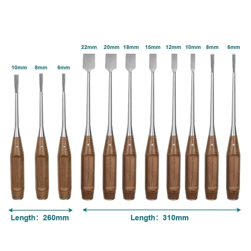 1pcs Stainleass Steel Bone Knife Wooden Handle Bone Osteotomes ...