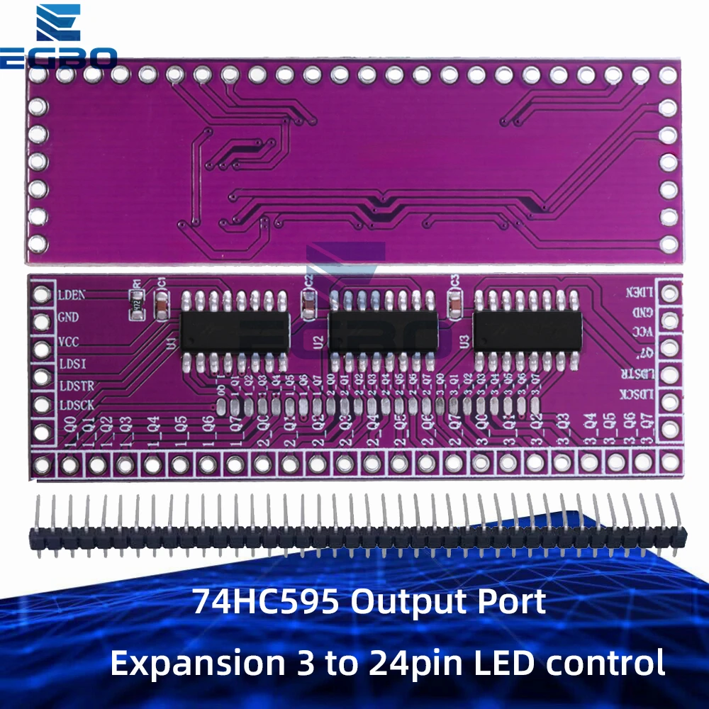 Microcontroller Serial to Parallel Pin IO Expansion Module 74HC595 ...